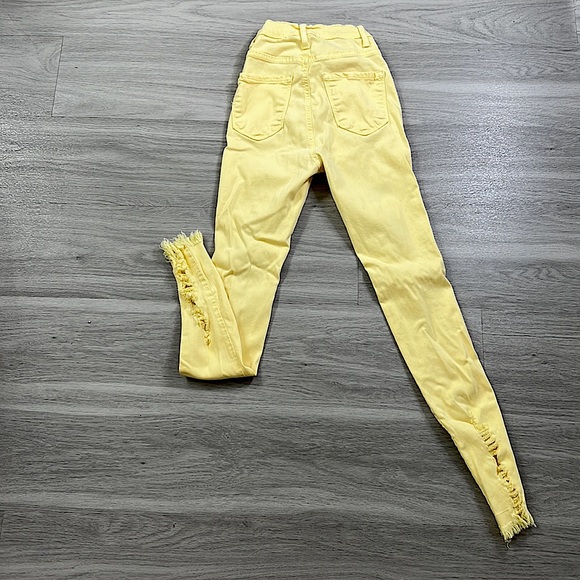 Jeans | Pastel Yellow Ripped Jeans | Poshmark